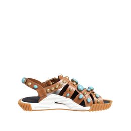 Dolce & Gabbana Verzierte Leder-Sandalen
