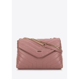 Wittchen Damen-Umh&auml;ngetasche mit Kette aus Kunstleder, rosa