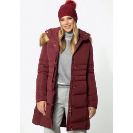 Wittchen Damen-Steppdaunenjacke mit Kapuze, bordeauxrot, Polyester