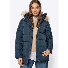 Wittchen Damen-Steppjacke mit Monogramm, marineblau, Polyester