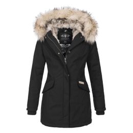 Navahoo Damen Winter Parka Cristal &ndash; Premium Kollektion mit Abnehmbarem Kunstfellkragen