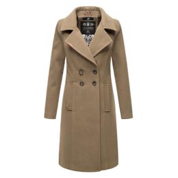 Navahoo Damen Trenchcoat Wooly &ndash; Premium Wintermantel mit Eleganter Passform
