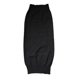 Dolce & Gabbana Schwarzer Cashmere Gestrickter Halsw&auml;rmer Foulard Schal