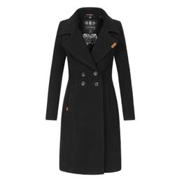 Navahoo Damen Trenchcoat Wooly &ndash; Premium Wintermantel mit Eleganter Passform