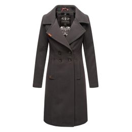 Navahoo Damen Trenchcoat Wooly &ndash; Premium Wintermantel mit Eleganter Passform