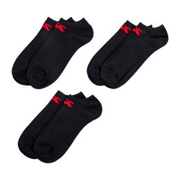 Canterbury - Liner Socken f&uuml;r Herren/Damen Unisex(3er-Pack) (Schwarz/Rot)