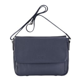 Echtes Leder Marineblau Laptoptasche Reise Arbeitstasche Messenger Satchel - Camden