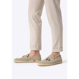 Wittchen Herren-Loafer aus beigefarbenem Wildleder mit Quaste