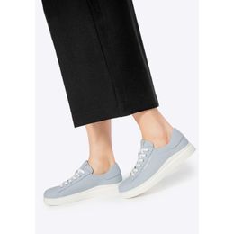 Wittchen Damen-Plateau-Sneaker in klassischem Blau, Naturleder