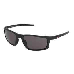 Tommy Hilfiger - Sonnenbrille f&uuml;r Herren, Matt (Schwarz)