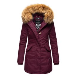 Marikoo Damen Winter Parka mit abnehmbarem Kunstfellkragen & Kapuze
