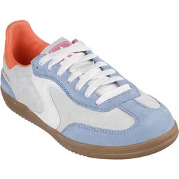 Skechers Hotshot For The Win Ledersneaker f&uuml;r Damen in Hellblau/Mehrfarbig