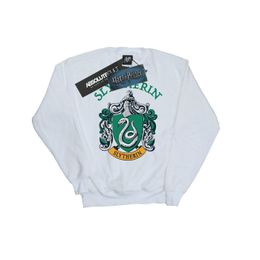 Harry Potter - "Slytherin" Sweatshirt f&uuml;r M&auml;dchen (Wei&szlig;)