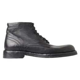 Dolce & Gabbana Leder Schn&uuml;rstiefeletten