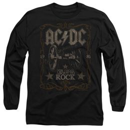 ACDC AC/DC - "Rock Label" T-Shirt f&uuml;r Herren/Damen Unisex (Schwarz)