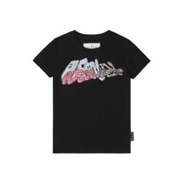 Philipp Plein T-Shirt Round Neck With Crystals Bombing Graffiti