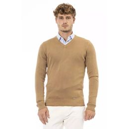 Baldinini V-Ausschnitt Strickpullover Kamel