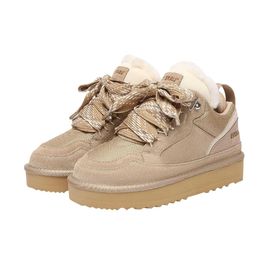 EverAu - Marmoriert Sneaker f&uuml;r Damen, Leder (Sand)