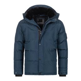 Alessandro Salvarini Herren Winterjacke AS-326 mit Teddyfell & abnehmbarer Kapuze