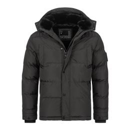 Alessandro Salvarini Herren Winterjacke AS-326 mit Teddyfell & abnehmbarer Kapuze