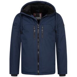 Alessandro Salvarini Herren Winterjacke AS-332 mit Teddyfell & Kapuze