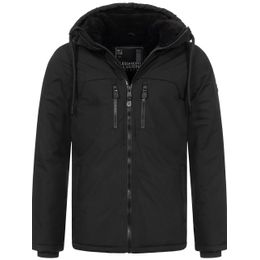 Alessandro Salvarini Herren Winterjacke AS-332 mit Teddyfell & Kapuze