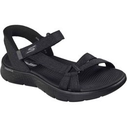 Skechers GO WALK Flex Illuminate Textil Damen Schwarz Standard Sandalen