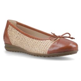Hush Puppies Laurie Zehenkappe Leder Damen Tan Standard Ballerinas