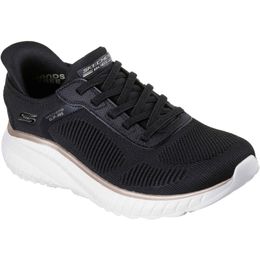 Skechers BOBS Sport Squad Chaos Textil Damen Sneakers Schwarz/Gold
