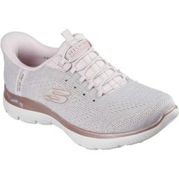 Skechers Arch Fit Summits - Soft Shimmer Textil Damen Leichtrosa Standard Sneaker