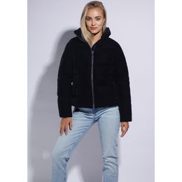 Wittchen Damen Steppjacke aus Velours, Dunkelblau, Polyester
