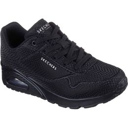 Skechers UNO - Gl&auml;nzende Schuppen Polyurethan Damen Schwarze Standard-Sneaker