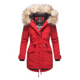 Navahoo Premium Damen Winterjacke Lady Like &ndash; Klassischer Parka mit Abnehmbarem Kunstfellkragen