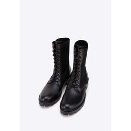 Wittchen Damen-Lederstiefel mit elastischem Schaft, Schwarz, Naturleder