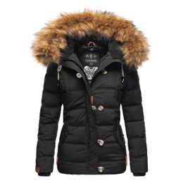 Navahoo Damen Winterjacke Zoja &ndash; Warm, Stylisch & Mit Abnehmbarem Kunstfellkragen