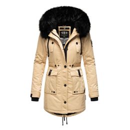 Navahoo Damen Winterjacke Luluna-Princess &ndash; Warm, Stylisch & Mit Teddyfell und Kunstfellkragen