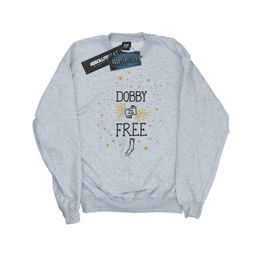 Harry Potter - "Dobby Is Free" Sweatshirt f&uuml;r Damen (Grau meliert)