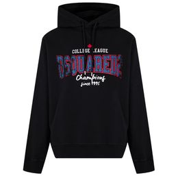 Dsquared2 - Cool Fit - Schwarzer Hoodie Mit College-league-logo