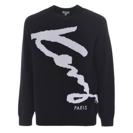 Kenzo Signature Schwarzer Strickpullover