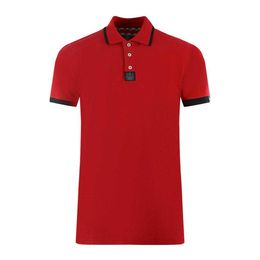 Aquascutum Unisex Erwachsenen Tipped Marken Schulter Polo-Shirt (Rot)