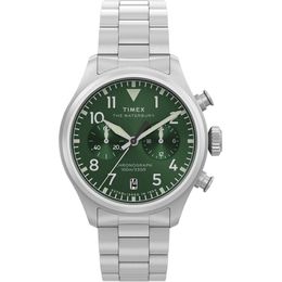 Timex Waterbury Ace Silber Herren Armbanduhr TW2Y19100