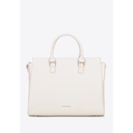 Wittchen Damen-Laptoptasche 17" aus Kunstleder, Off-White