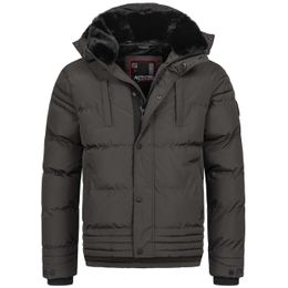 Alessandro Salvarini Herren Winterjacke AS-281 mit Teddyfell & abnehmbarer Kapuze