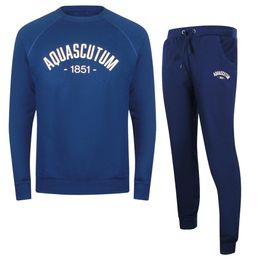 Aquascutum - Trainingsanzug-set &bdquo;old School" Mit Rundhalsausschnitt, Marineblau