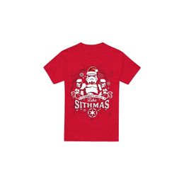 Star Wars - "Beginning To Look A Lot Like Sithmus" T-Shirt f&uuml;r Herren - weihnachtliches Design (Rot)