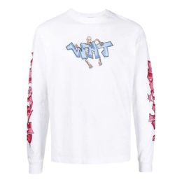 Off-White Graff White Pupp Skate Langarm-t-shirt Wei&szlig;