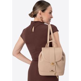 Wittchen Damen-Lederrucksack mit Trageriemen, Beige, Naturleder