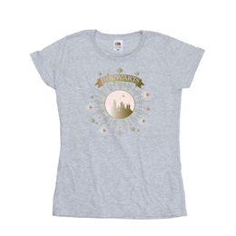 Harry Potter - "Hogwarts" T-Shirt f&uuml;r Damen (Grau)
