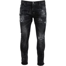 Dsquared2 - Tidy Bikerjeans - Schwarze Destroyed-jeans