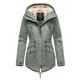Marikoo Damen Winterjacke Manolya mit Teddyfellfutter & Baumwoll-Obermaterial
